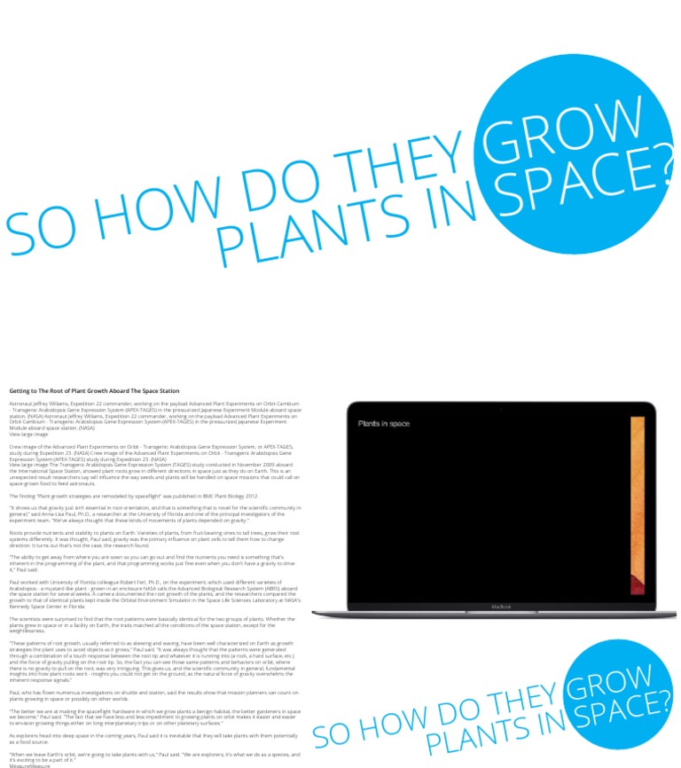 How Do They Grow Plants On The Iss | PDF | International Space Station ...