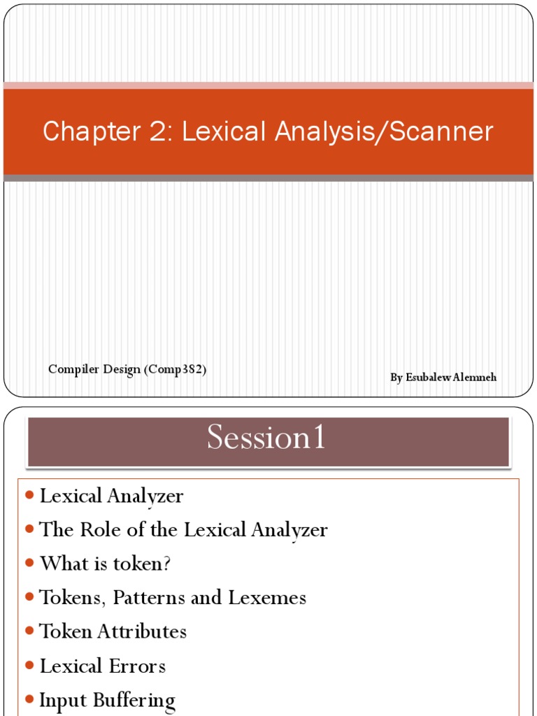Chapter 2 Lexical Analysis Pdf Models Of Computation Theoretical Computer Science