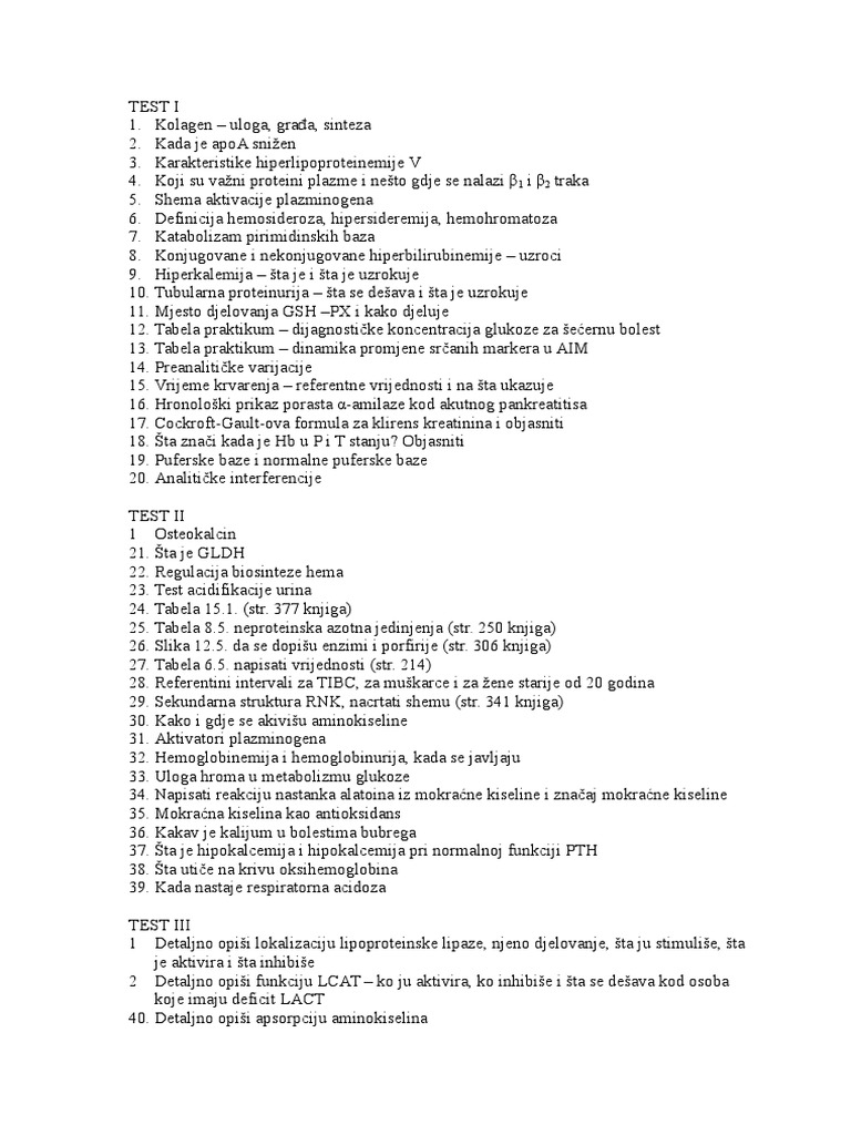 Eliminatorni Testovi | PDF