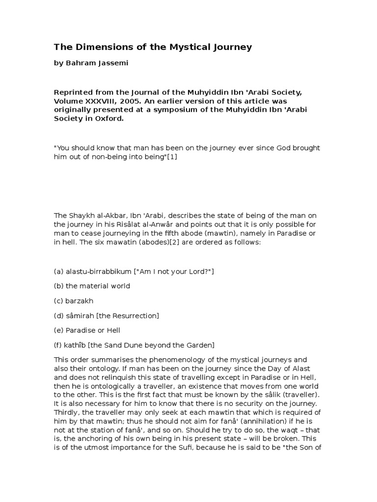 The Dimensions of The Mystical Journey | PDF | Religious Behaviour And ...