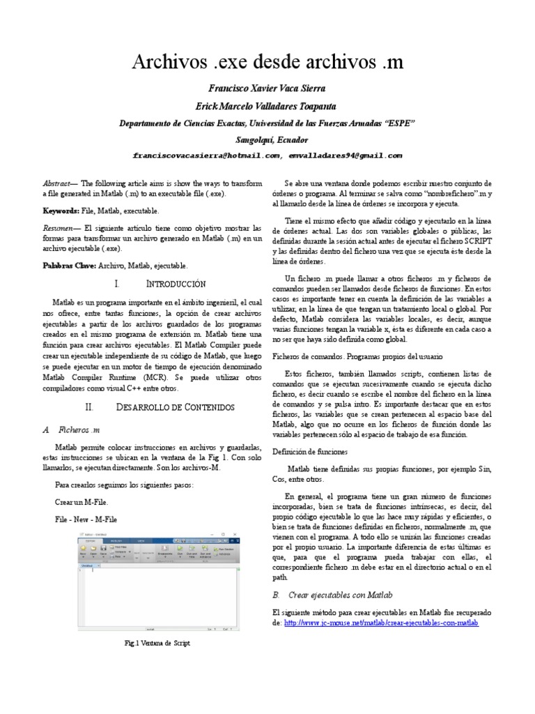 Archivos .Exe Desde Archivos .M | PDF | Archivo de computadora | Matlab