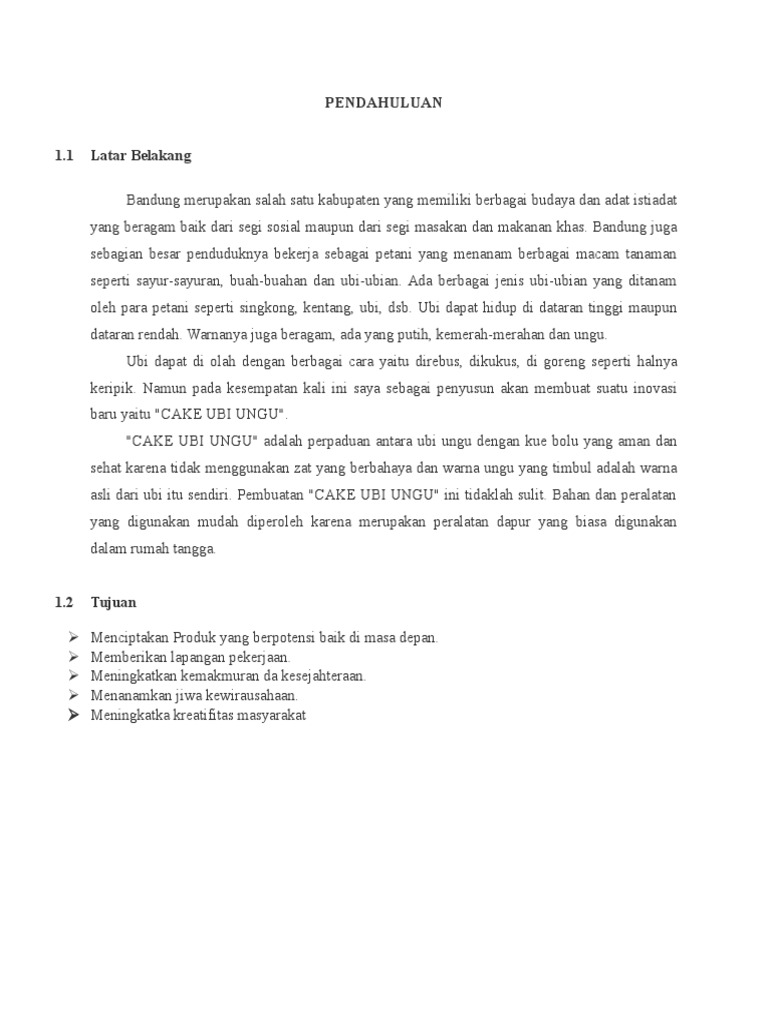 Contoh Rancangan Bisnis | PDF