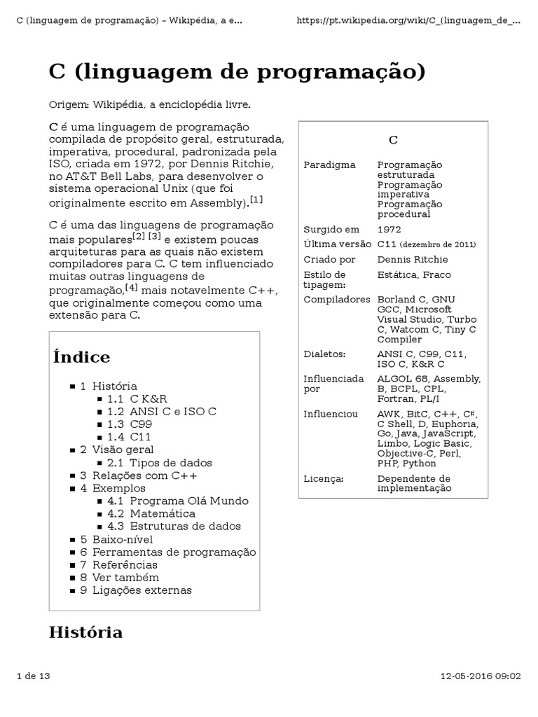 Linguagem c