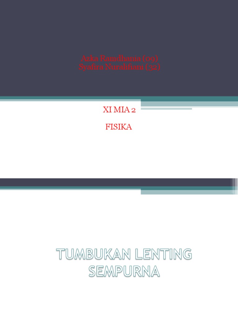 Tumbukan Lenting Sempurna | PDF