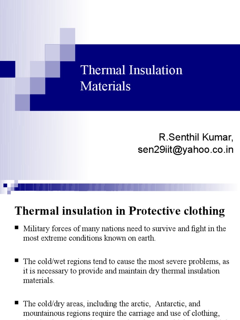 Thermal Insulation Materials | PDF | Thermal Insulation | Textiles
