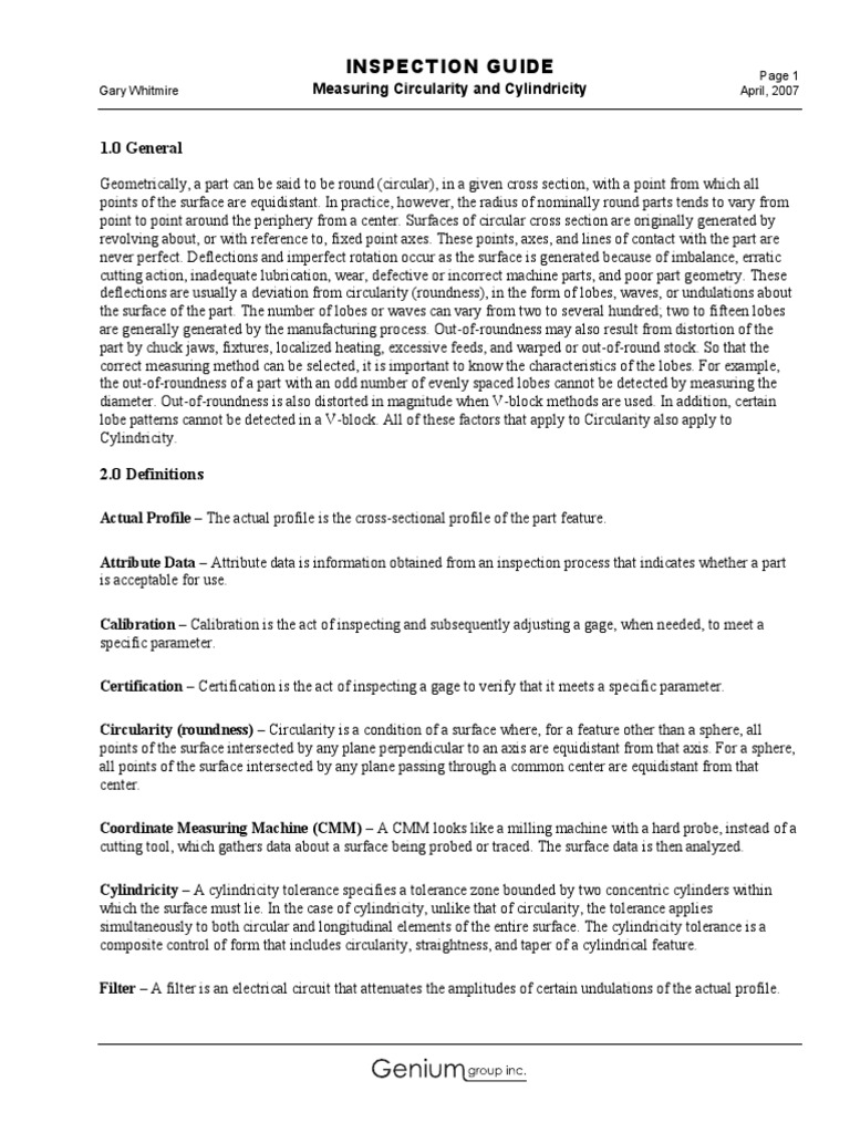 Measurement Circularity Preview Gdt Pdf Engineering Tolerance
