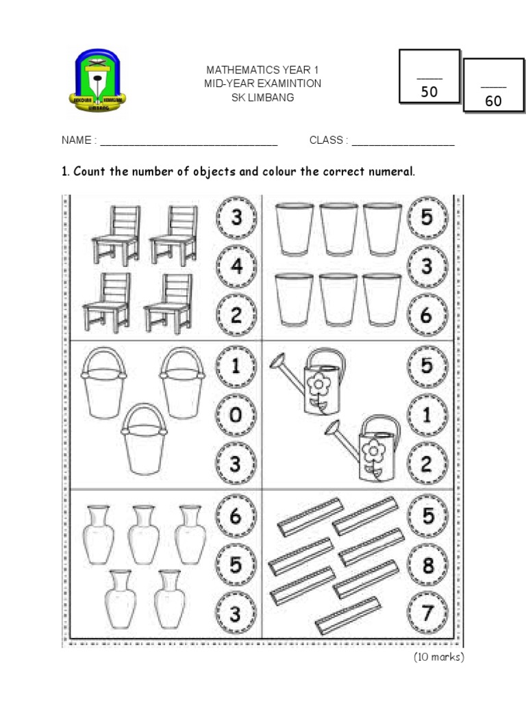 Mathematics Year 1mid Year | PDF