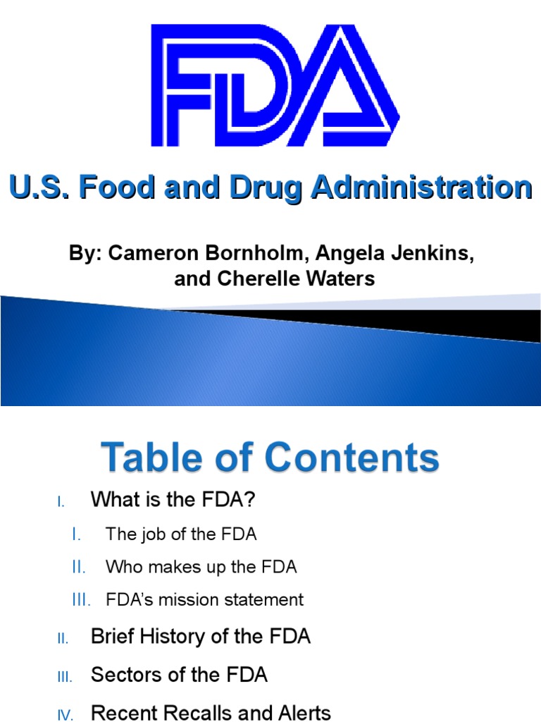 FDA Overview | PDF | Food And Drug Administration | Federal Food