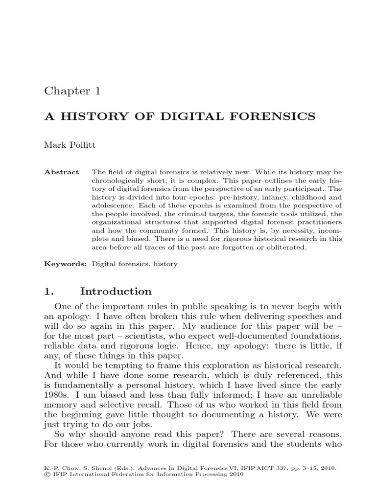 A History of Digital Forensics | PDF | Digital Forensics | Computer ...