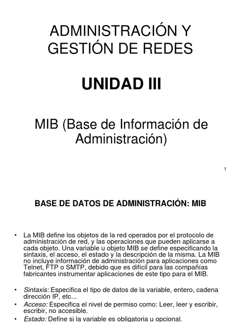 Arbol de Mib | PDF | Protocolos de internet | Red de computadoras