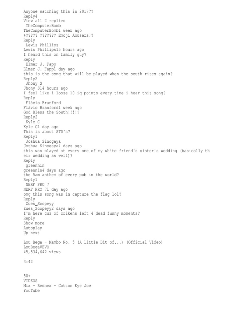 Cotton Eye Joe | PDF | Songs | Popular Music