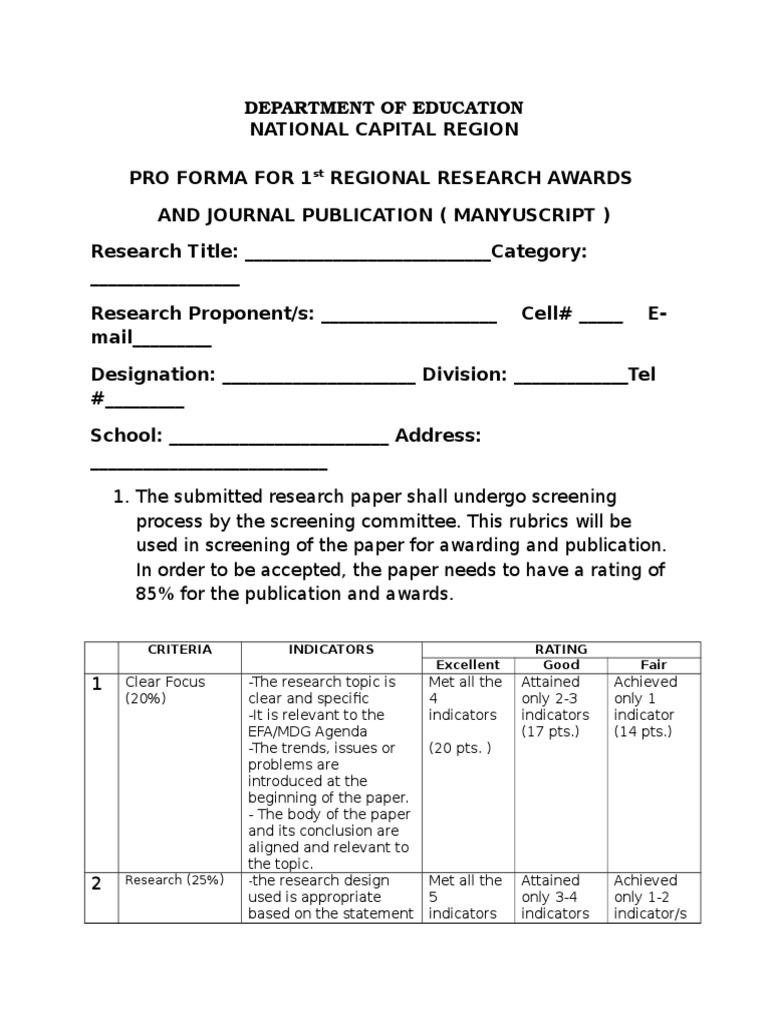 Criteria For Action Research Deped | PDF | Academic Journal | Inquiry