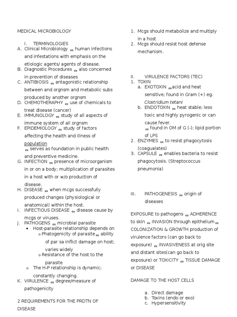 Microbiology Terminology Overview | PDF | Immune System | Pathogen