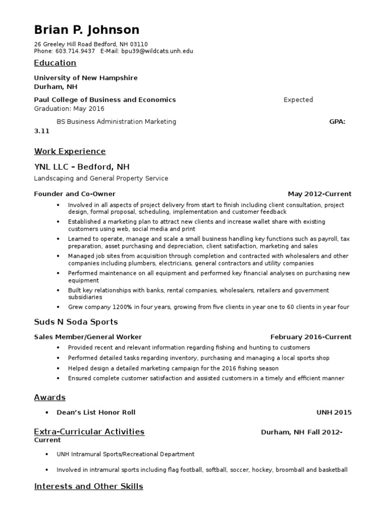 Brian Resume Updated Final | PDF | Finance & Money Management