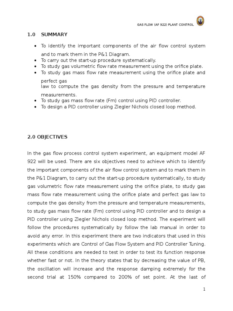 Process Control Experiment | PDF | Control System | Mechanics