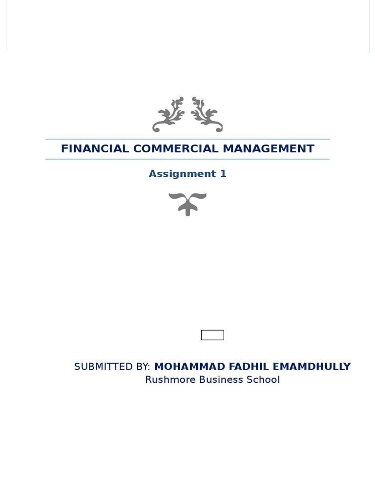 Assignment 1 - Final | PDF | Net Present Value | Discounting