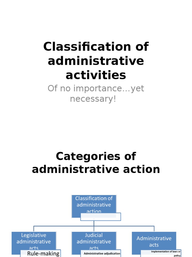 JAD3660 Classification of Administrative Action | PDF | Adjudication ...