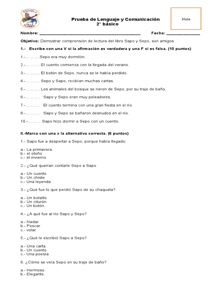 Sapo y Sepo Son Amigos | PDF