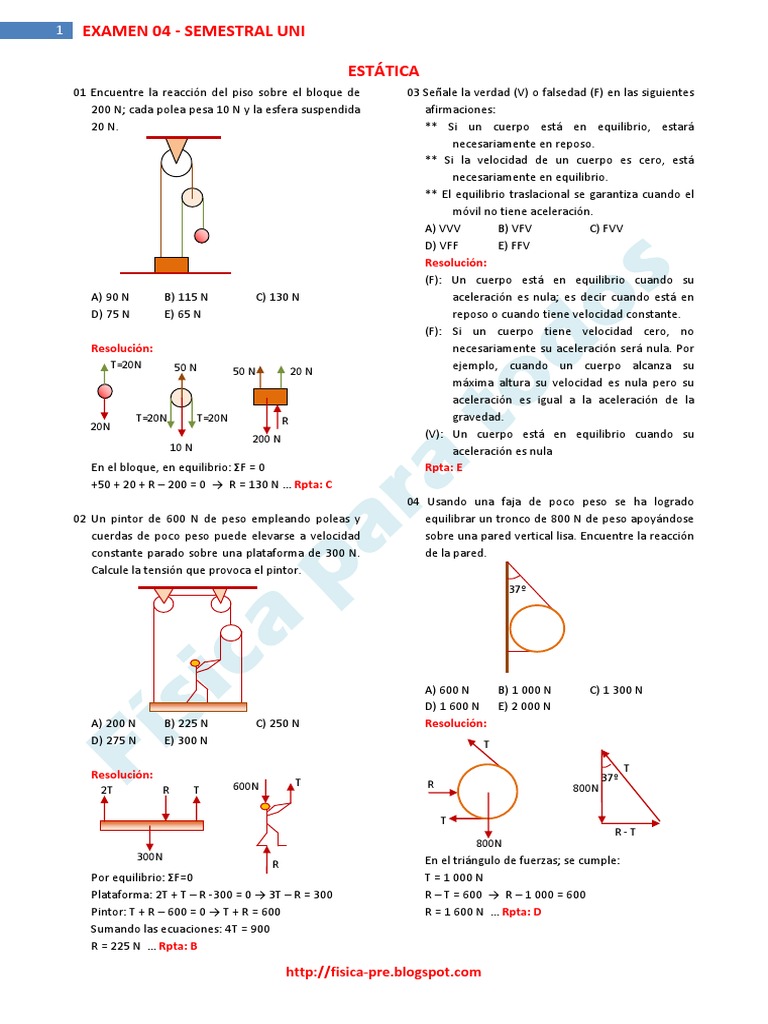 Ejercicios Resueltos de Fisica Estatica | PDF | Naturaleza