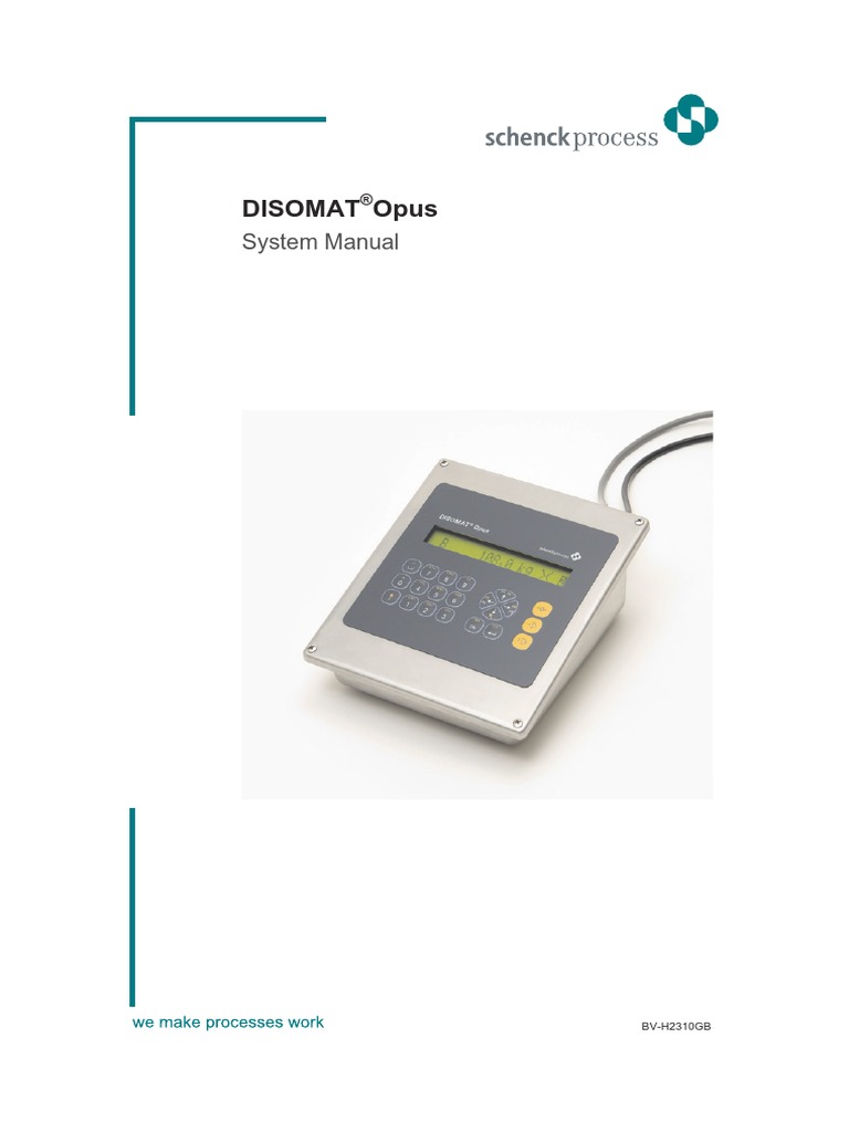 Disomat Opus Manual | Electrical Connector | Input/Output