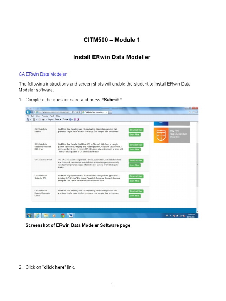 CITM500 Install ERwin | PDF