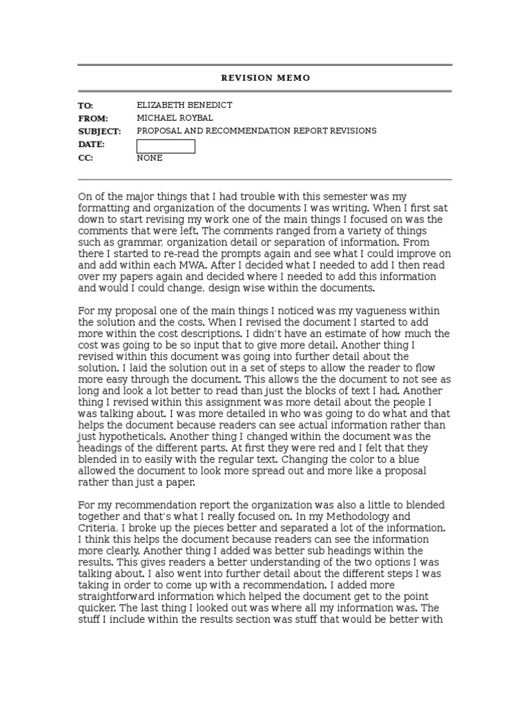 Revision Memo | PDF | Cognition | Business