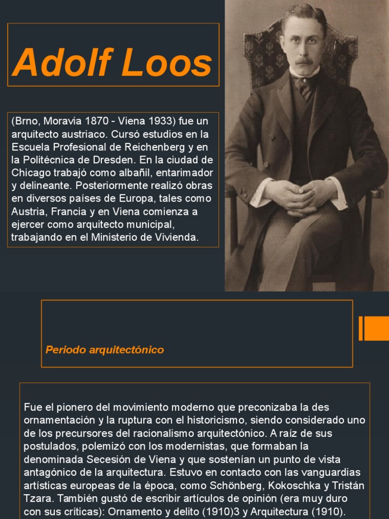Adolf Loos | PDF | Estilos arquitectonicos | Premios de artes