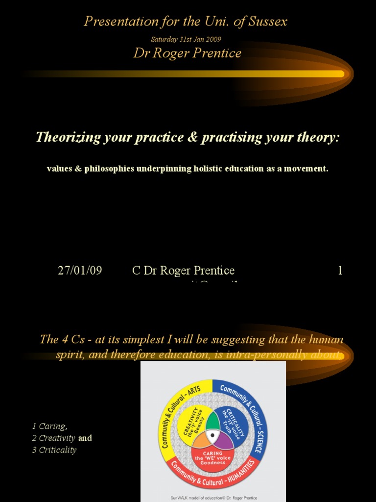 Presentation For The Uni. of Sussex DR Roger Prentice: Theorizing Your ...
