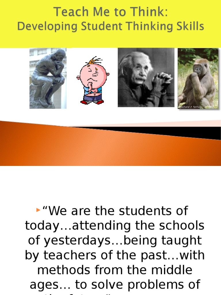 Teach Me To Think | PDF | Critical Thinking | Thought