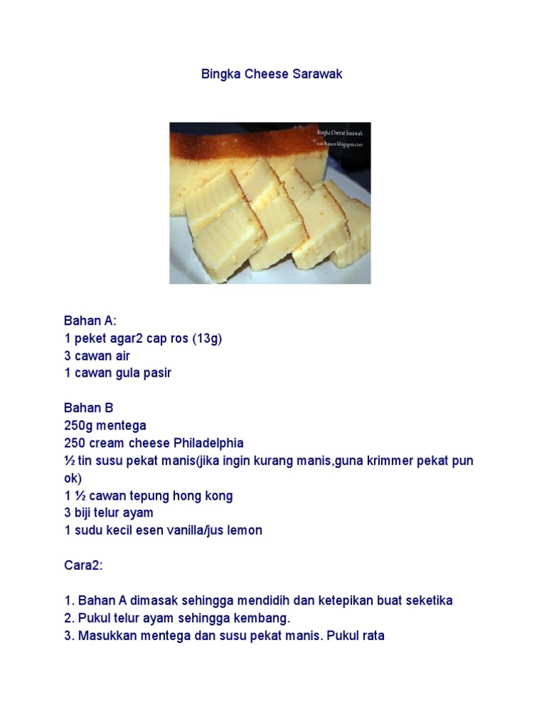 Bingka Cheese Sarawak | PDF