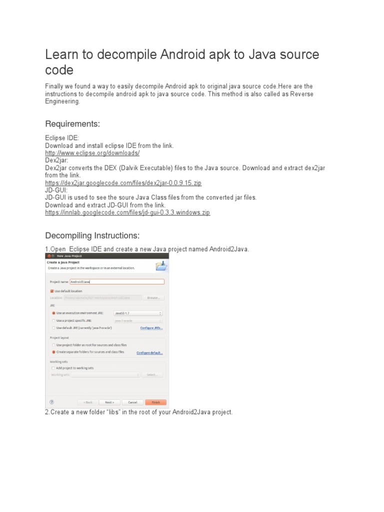 Learn To Decompile Android Apk To Java Source Code | PDF | Computers | Technology & Engineering
