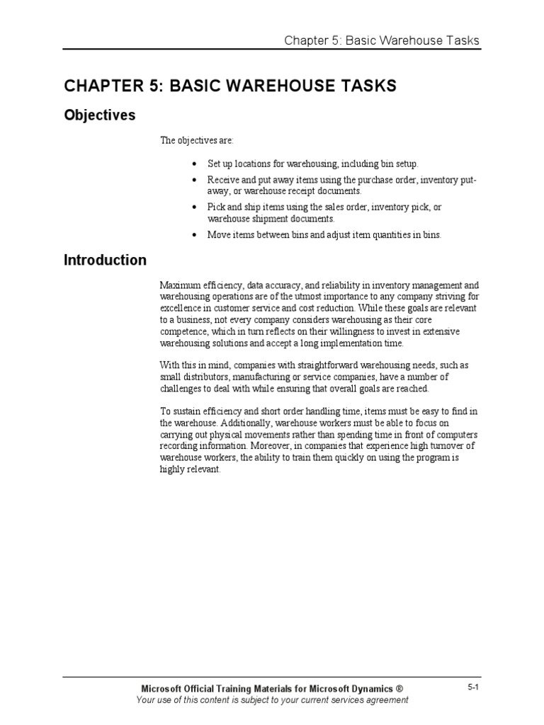 Basic Warehouse Task | PDF | Warehouse | Receipt