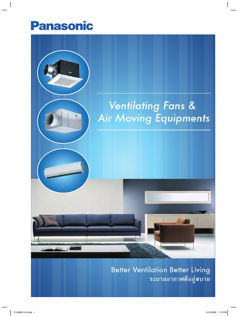 Ventilating Fans & Air Moving Panasonic | PDF | Mechanical Fan ...