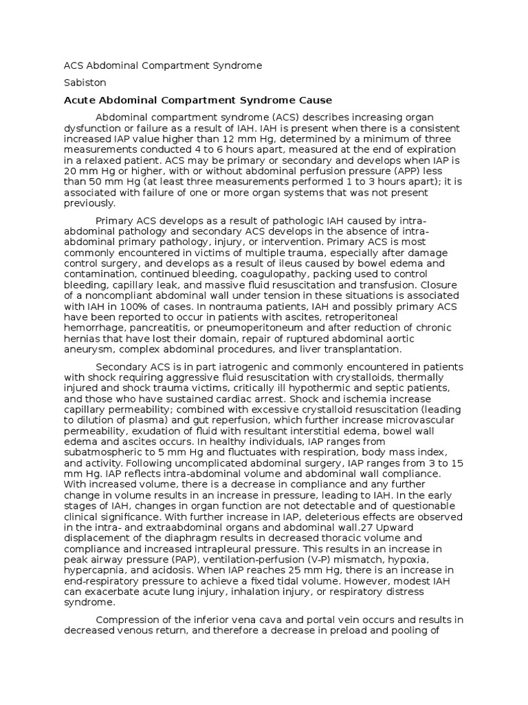 ACS Sabiston | PDF | Vein | Shock (Circulatory)