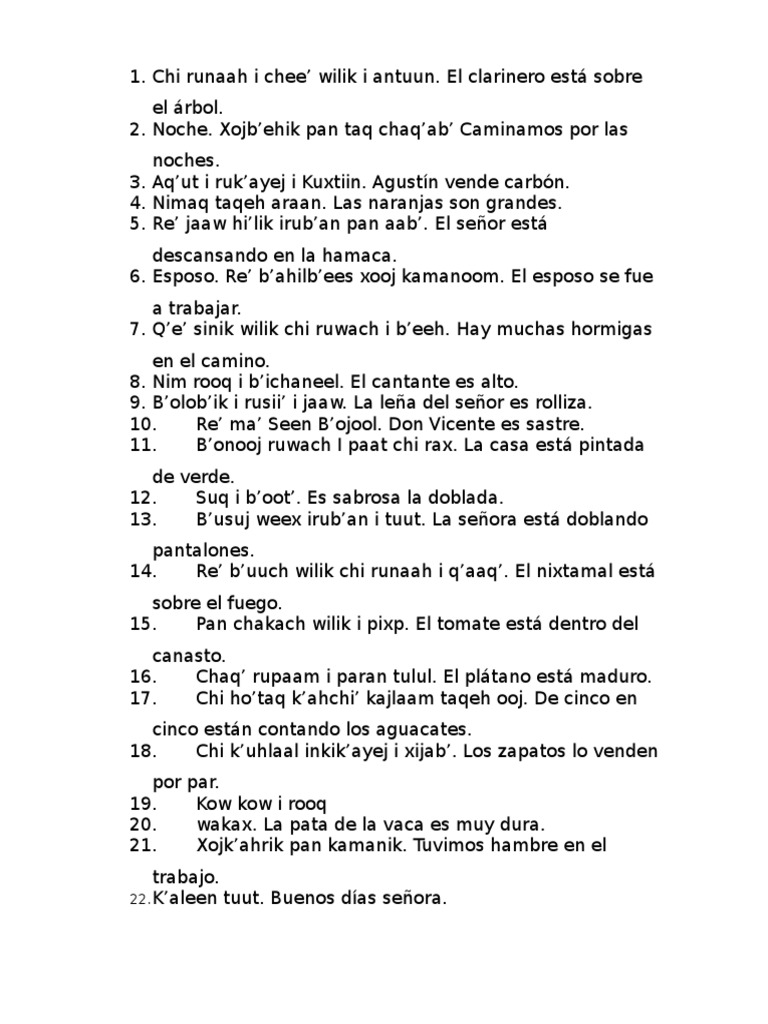 Oracione en Poqomchi | PDF