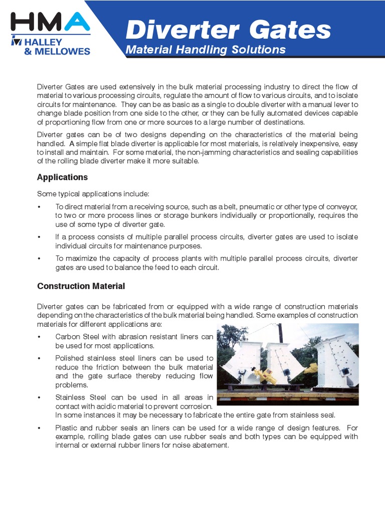 Diverter Gates | PDF | Switch | Stainless Steel