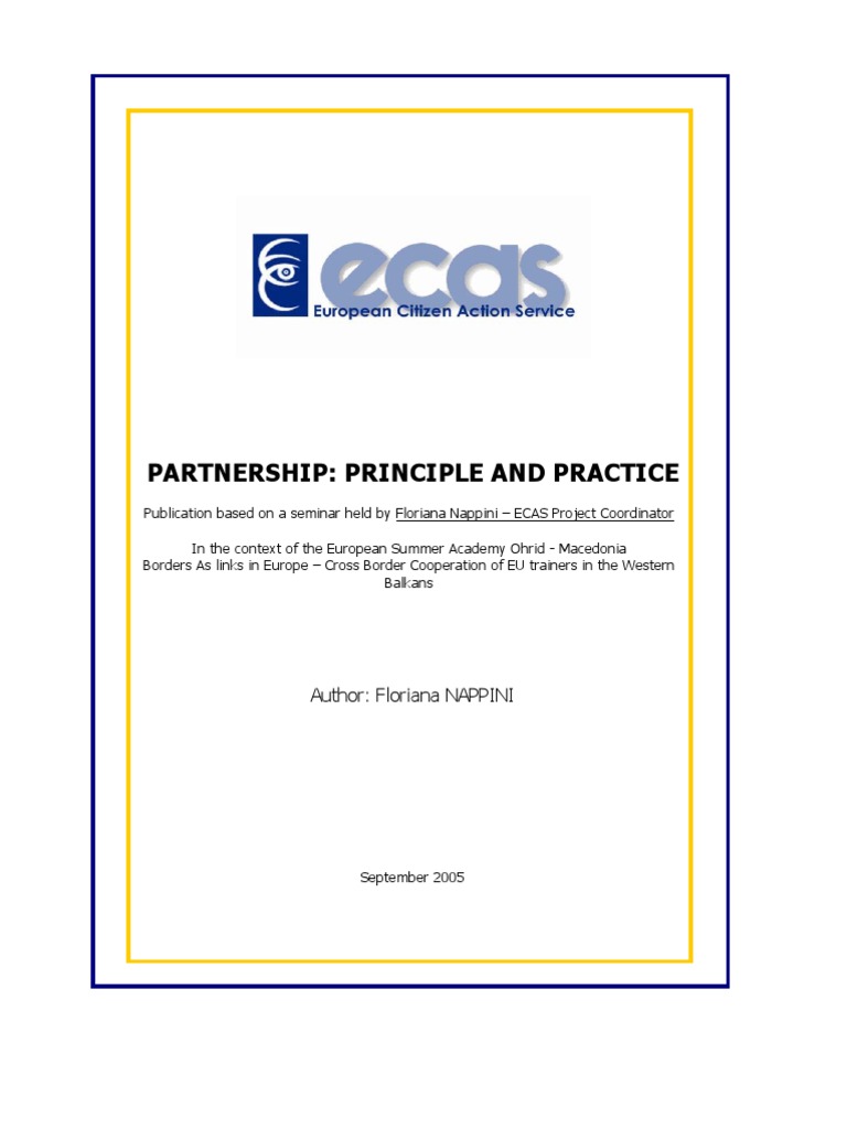 FN - Partnership Principle and Practice | PDF | Structural Funds And ...
