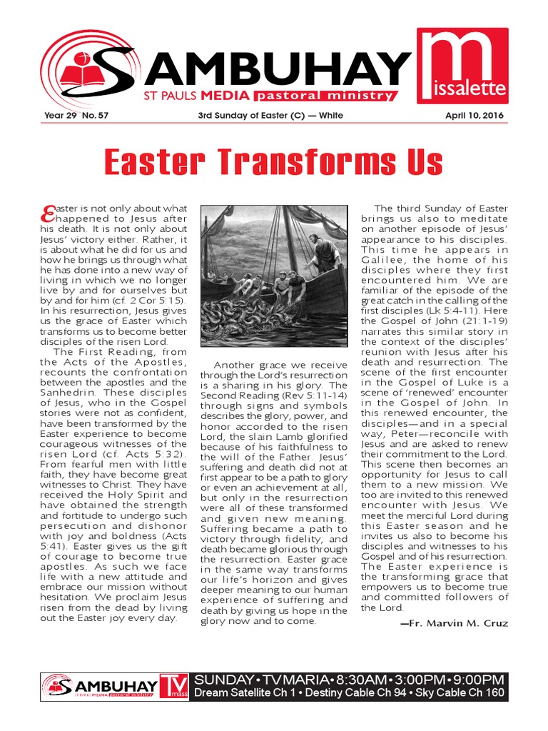 Sambuhay Misalette for April 10. 2016.pdf | Resurrection Of Jesus | Jesus