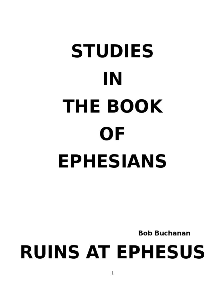 Studies in Ephesian Letter | PDF | Epistle To The Colossians | Paul The ...