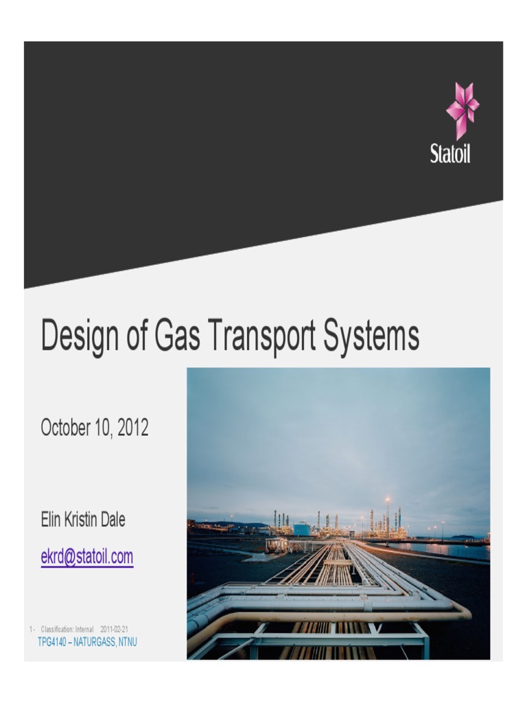 Gas Transport System Design Overview | PDF | Pipeline Transport ...