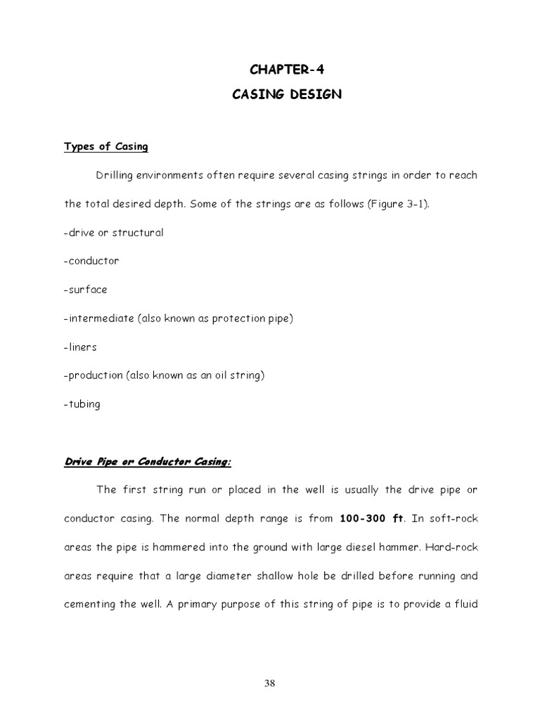 Casing Design 4 | PDF | Casing (Borehole) | Strength Of Materials