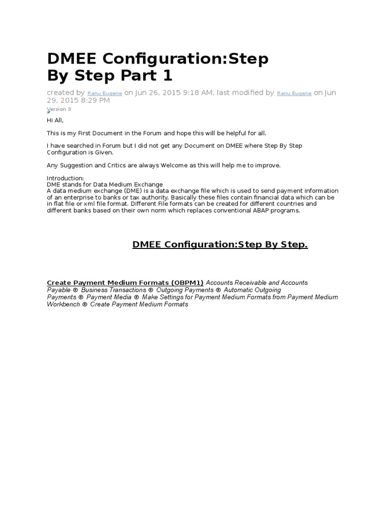DMEE Configuration | PDF | File Format | Portable Document Format
