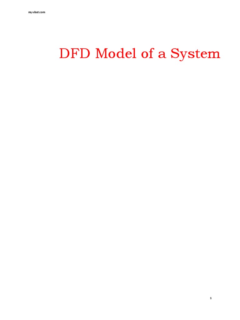 DFD Model of A System | PDF | Areas Of Computer Science | Computing