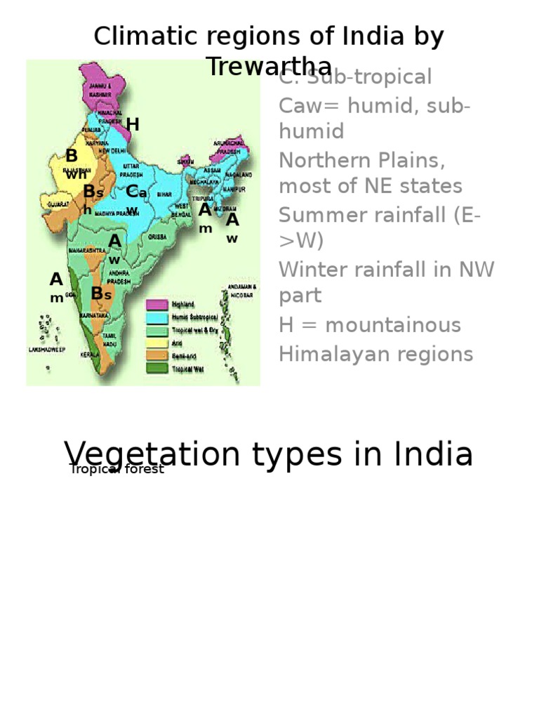 Climatic Regions of India by Trewartha | Download Free PDF | Forests ...