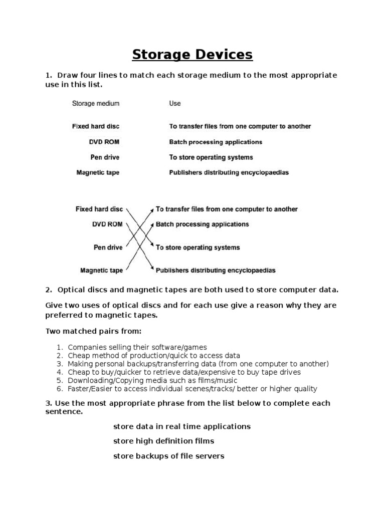 Storage Devices | PDF | Computer Data Storage | Random Access Memory