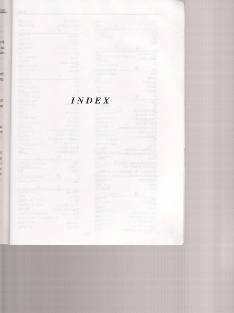 Index | PDF | Object Oriented Programming | Computer Programming