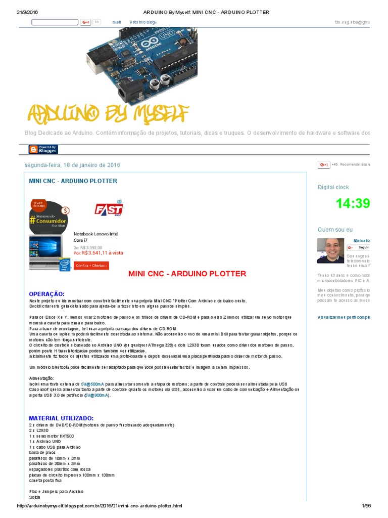 Arduino by Myself - Mini CNC - Arduino Plotter | PDF | Arduino | Parafuso