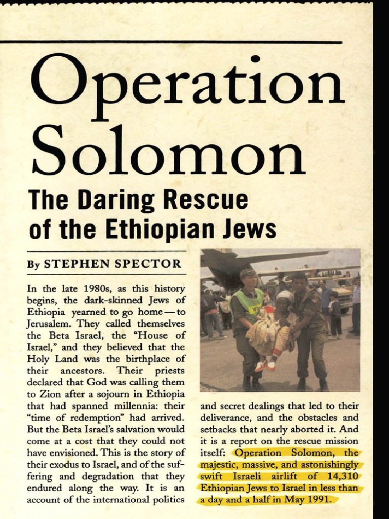 Operation Solomon | Jews | Israel