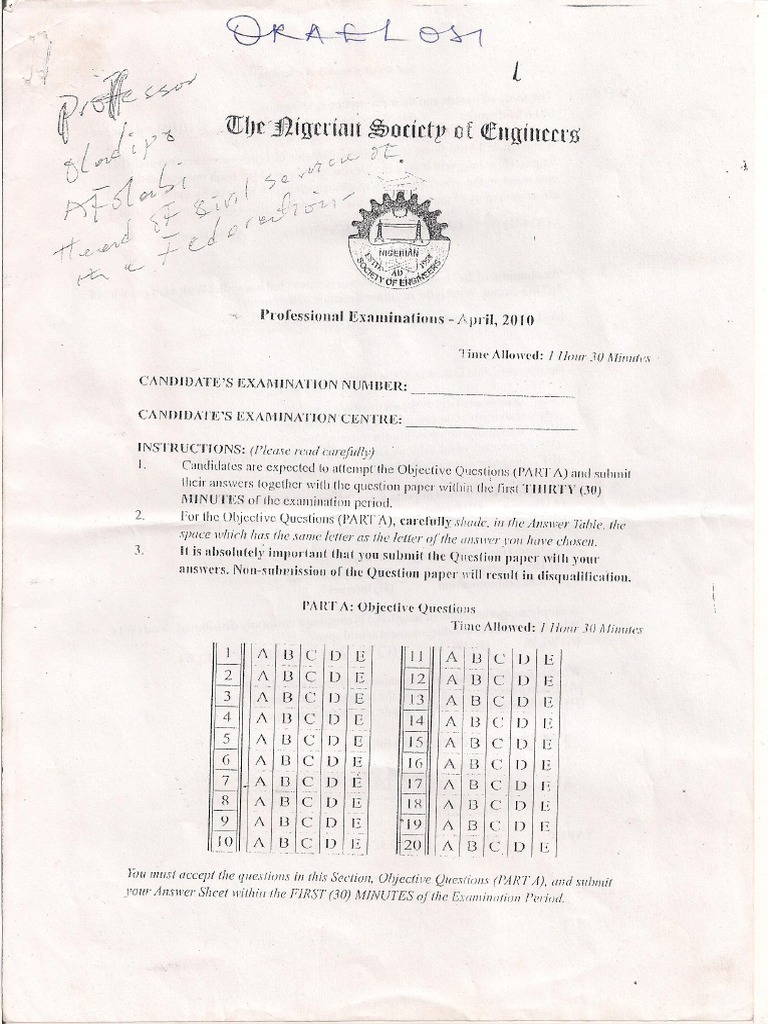 NSE Past Question Papers | PDF