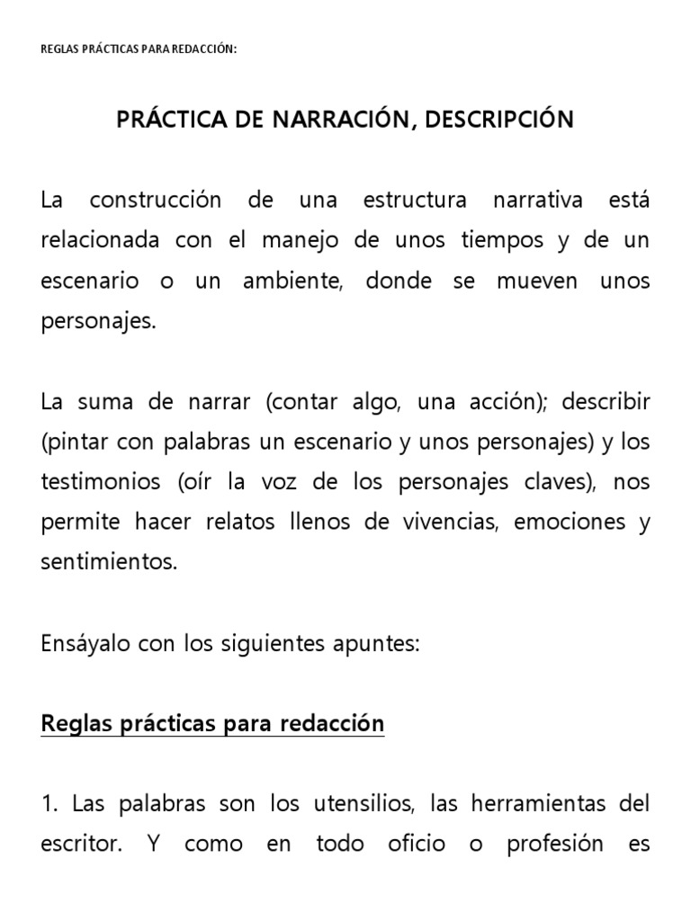 Reglas Prácticas para Redacción | PDF | Adverbio | Lingüística